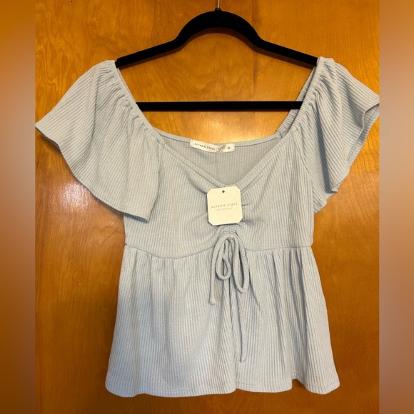 Altar'd State | Tops | Altered State Light Blue Crop Top | Poshmark